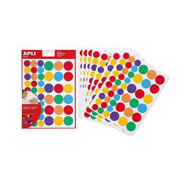 Assortiment 960 gommettes rondes | Manutan Collectivités