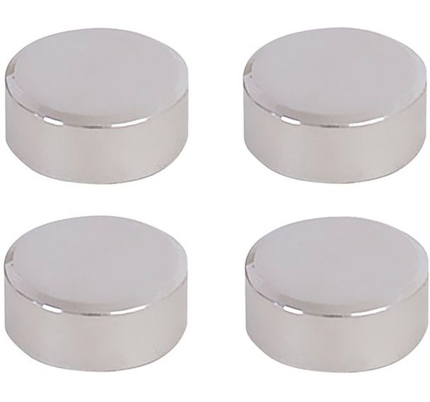 Fixations miroirs rondes chromées ø20cm lot de 4 | Manutan Collectivités