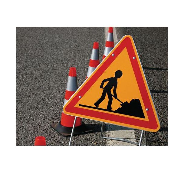 Panneau de signalisation temporaire de chantier - AK5 - Travaux ...