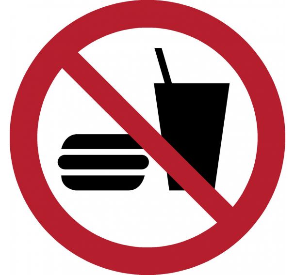 Panneau pictogramme Interdiction de manger et de boire | Manutan ...