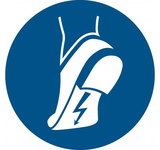 Panneau pictogramme chaussures de sécurité antistatiques obligatoires ...