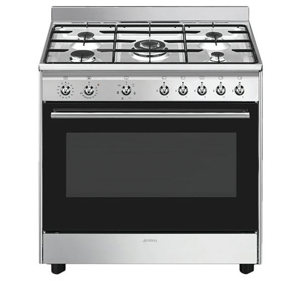 Piano de cuisson mixte - Table de cuisson 5 feux gaz - Smeg - CX90GM ...