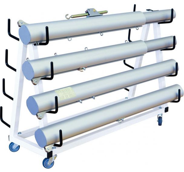 Ratelier de rangement sur roulettes 4 paires de poteaux | Manutan ...