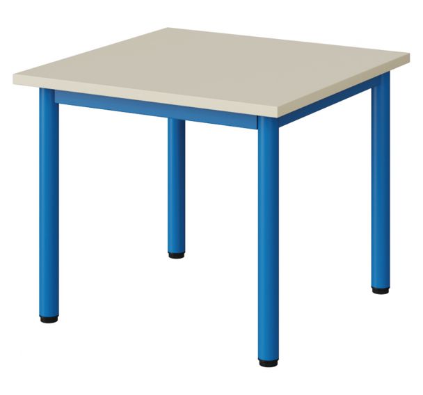 Table maternelle Atlas carrée plateau mélaminé beige chants ABS ...