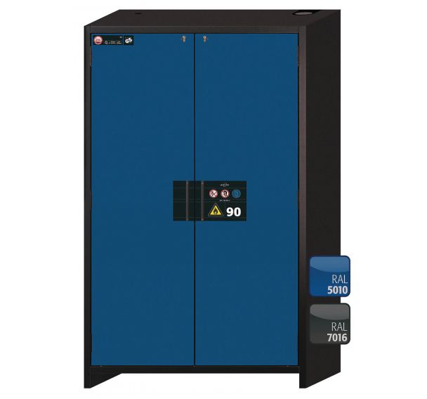 Armoire de sécurité Q-CLASSIC-90 Gris/Bleu RAL 5010 - asecos | Manutan Collectivités