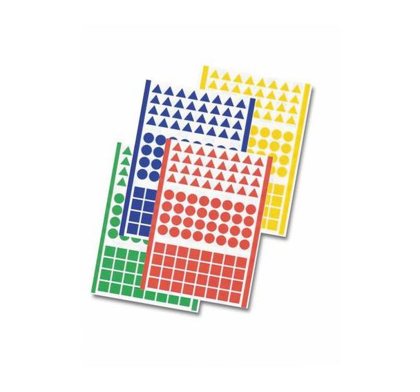 Assortiment de 1920 gommettes géantes géométriques | Manutan Collectivités