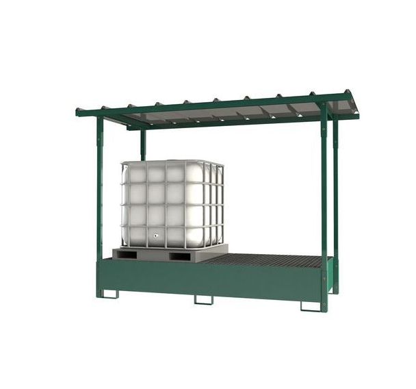 Bac de rétention 2 GRV avec toit - Sameto Technifil | Manutan Collectivités