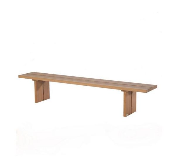 Banc Sol - assise et piètement Iroko | Manutan Collectivités