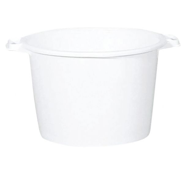 Baquet rond polypropylène - blanc | Manutan Collectivités