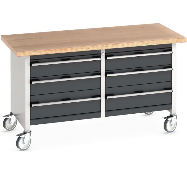 Établi roulant monobloc avec tiroirs_Bott | Manutan Collectivités