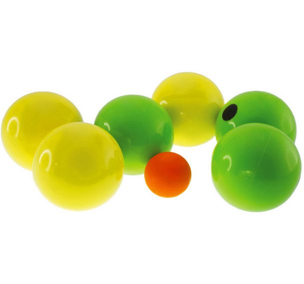 Jeu de 6 boules de pétanque PVC - diamètre 65 mm - 400 g | Manutan ...