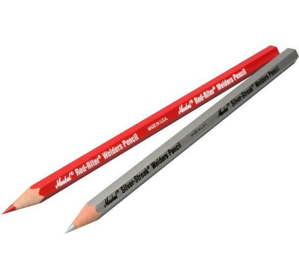 Lot de 12 Crayon spécial soudure - Welders Pencils ROUGE | Manutan ...