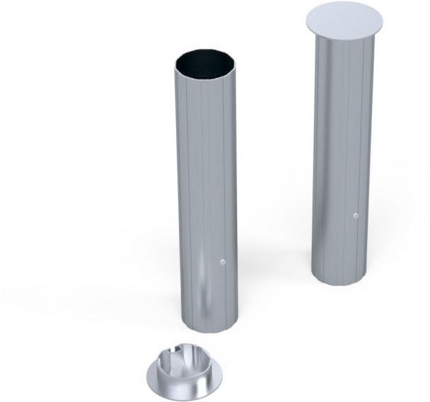 Lot de 4 Fourreaux rond en aluminium diam. 90 mm | Manutan Collectivités