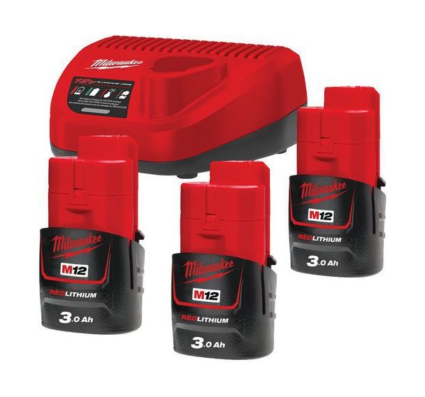 M12NRG-303 - Pack NRJ 12V, 3,0 Ah Red Lithium, système M12 | Manutan ...