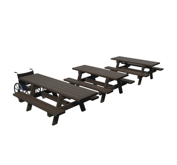 Pack table Parc : 2 tables 180 cm + 1 table PMR 240 cm | Manutan ...