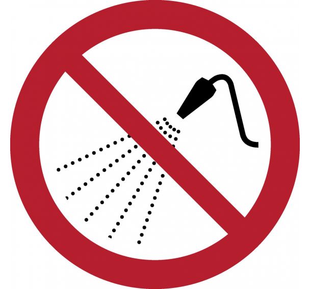 Panneau pictogramme Interdit de projeter de l'eau | Manutan Collectivités