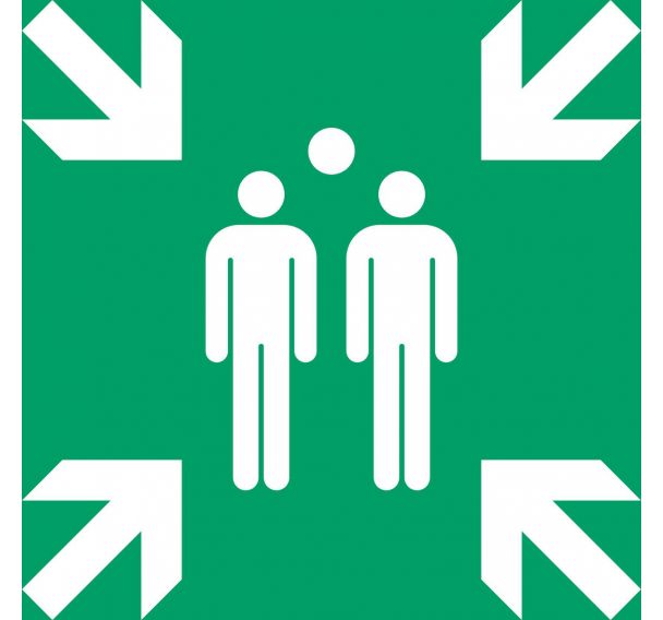 Panneau pictogramme lieu de rassemblement | Manutan Collectivités