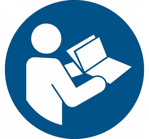 Panneau pictogramme obligation de lire les instruction | Manutan Collectivités