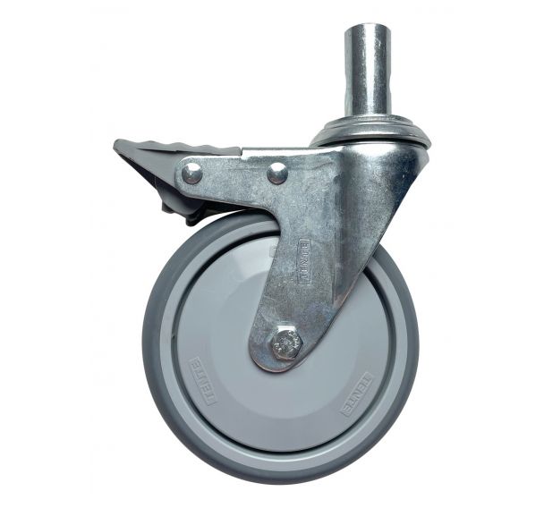 Roue pivotante à frein 125mm pour chariot hygirack | Manutan Collectivités