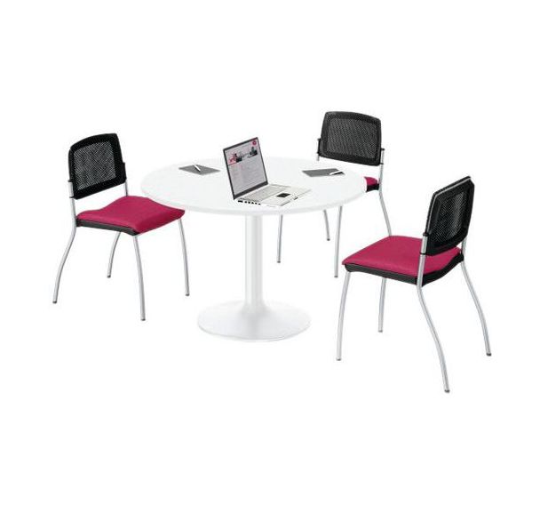 Tableau de réunion ronde en plateau Eloise - L100 cm - Eol | Manutan ...