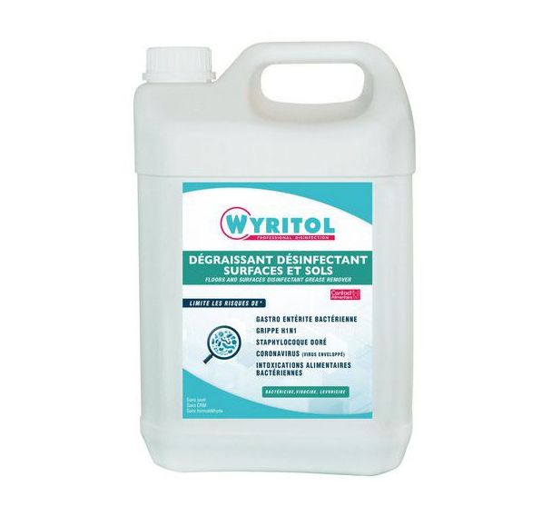 Wyritol Dégraissant désinfectant sols et surfaces 5L | Manutan ...