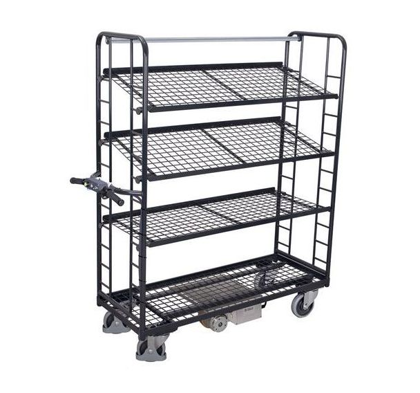 Chariot électrique B-Well 4 plateaux grillagés 250kg | Manutan ...