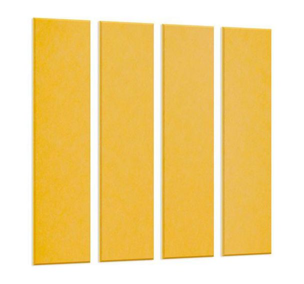 Jeu de 4 panneaux muraux en feutre PET acoustique jaune - Smit Visual ...