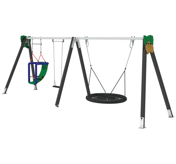 Portique corbeille siège standard et PMR alu Noisette - Manutan Expert ...