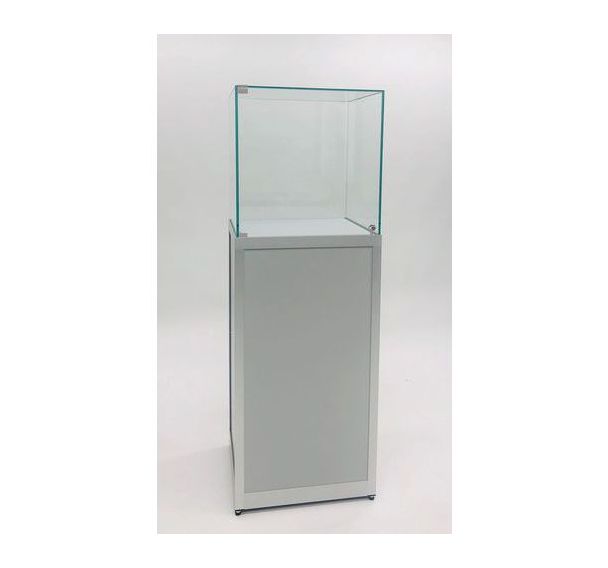 Vitrine exposition cloche sur socle - 50x50x150 cm - Sarazino Vitrines ...