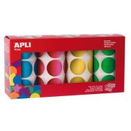 Ensemble 4 rouleaux de gommettes rondes Ø 33 mm | Manutan Collectivités