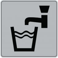 Pictogramme iso 7001 symbole eau potable 200 x200 mm | Manutan ...