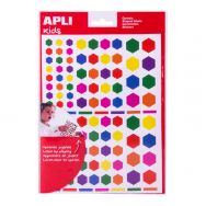 Pochette 624 gommettes nid d'abeilles hexagonales couleurs peps ...